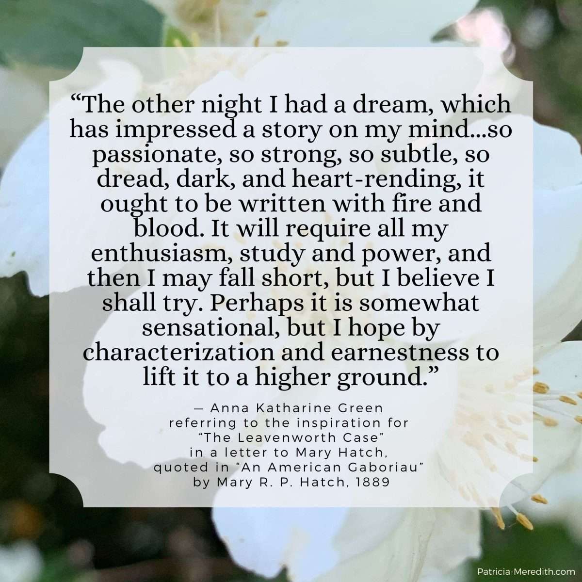 Why Historical Fiction? – Patricia Meredith, Author